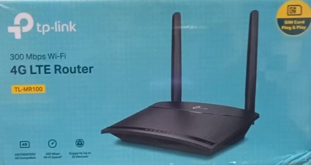 Tp Link 300mbps Wifi 4GLTE Router TLMR100 (Sim Card Plug and Play ...
